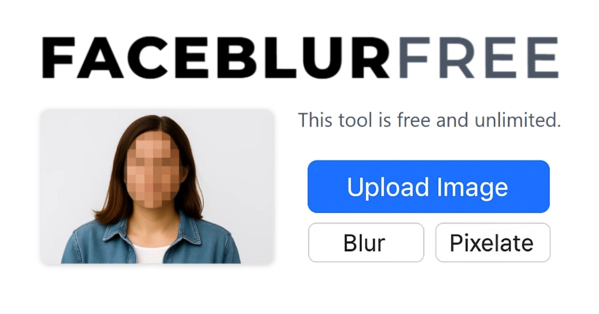 FaceBlurFree - Free Online Face Blurring Tool